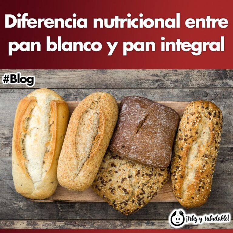 Diferencia nutricional entre pan blanco y pan integral – Feliz y Saludable
